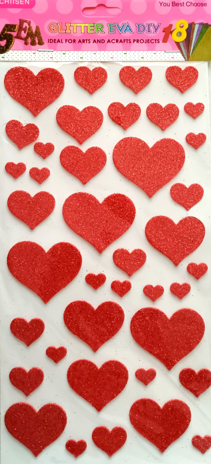 Figurine buretate autoadezive 7-8 gr mix inimi