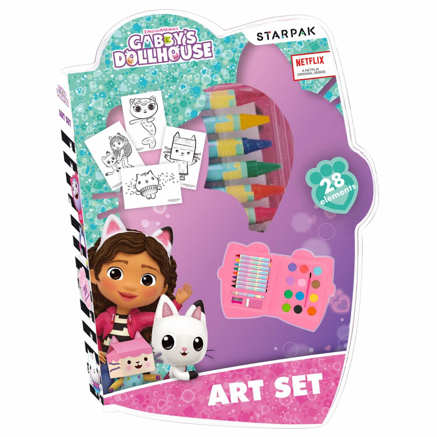 Gabbys Dollhouse set de colorat cu 28 piese pentru creativitate