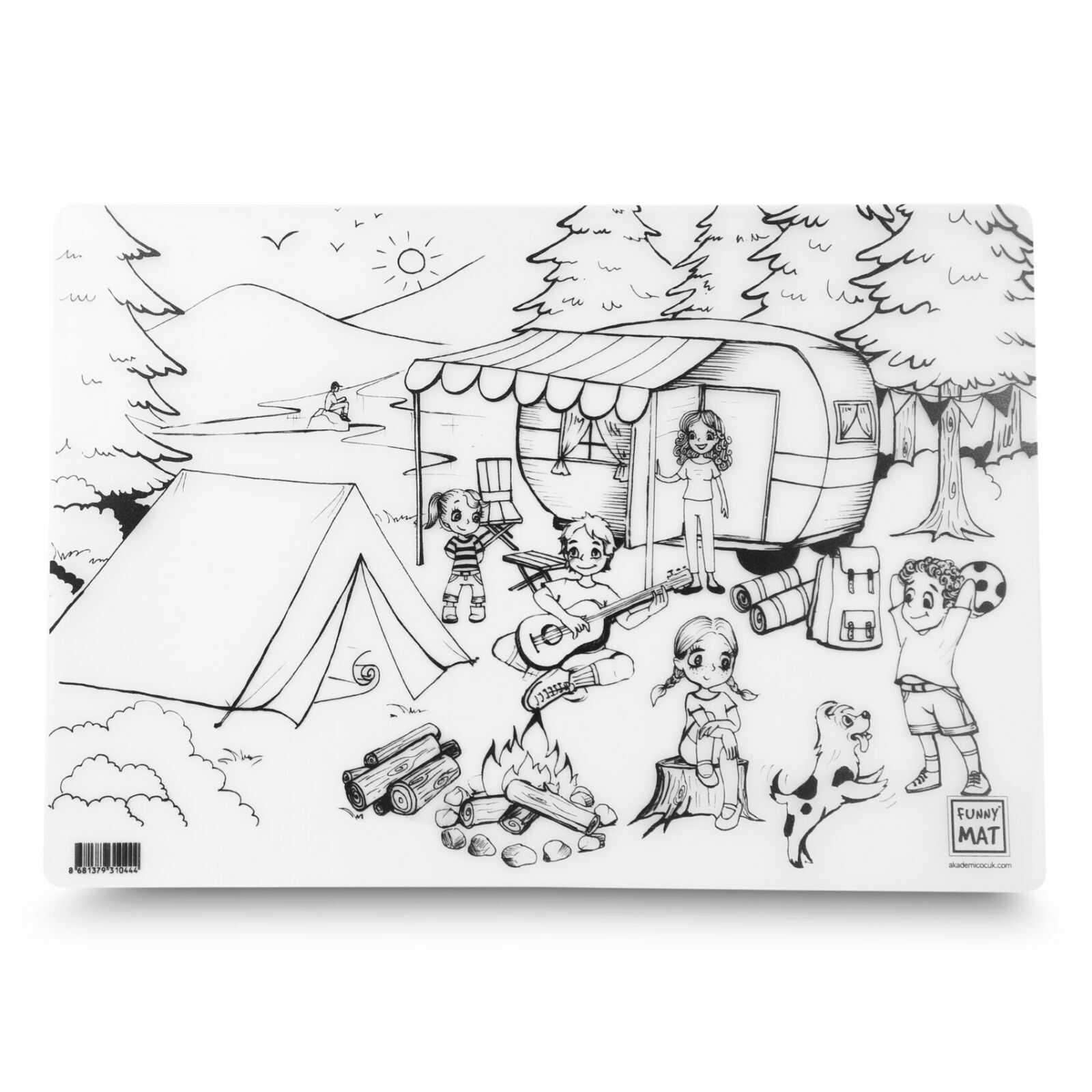 Desene de Colorat, Fise de Colorat si Planse - Camping