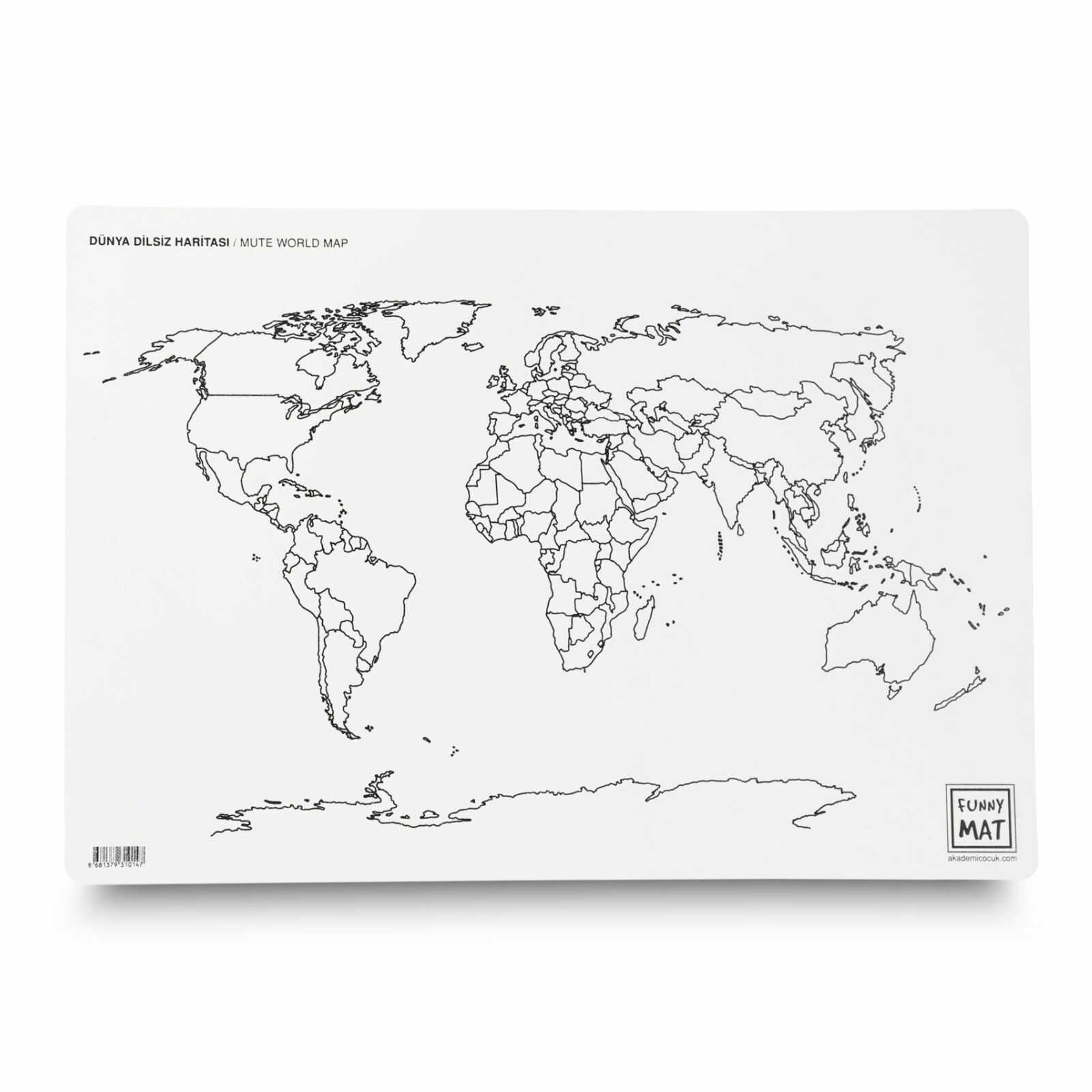 Desene de Colorat, Fise de Colorat si Planse - Harta lumii