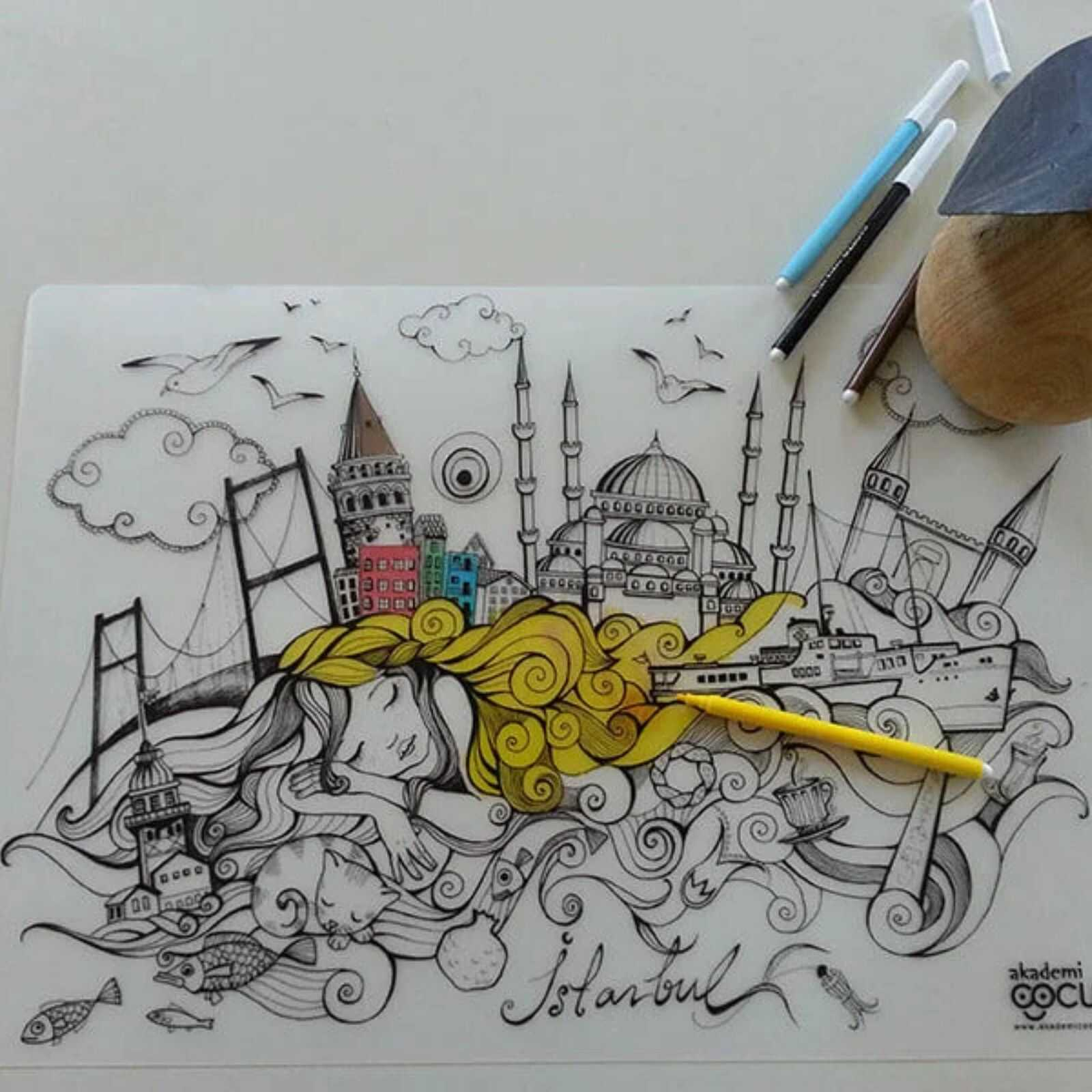 Desene de Colorat, Fise de Colorat si Planse - Istanbul | Micostore