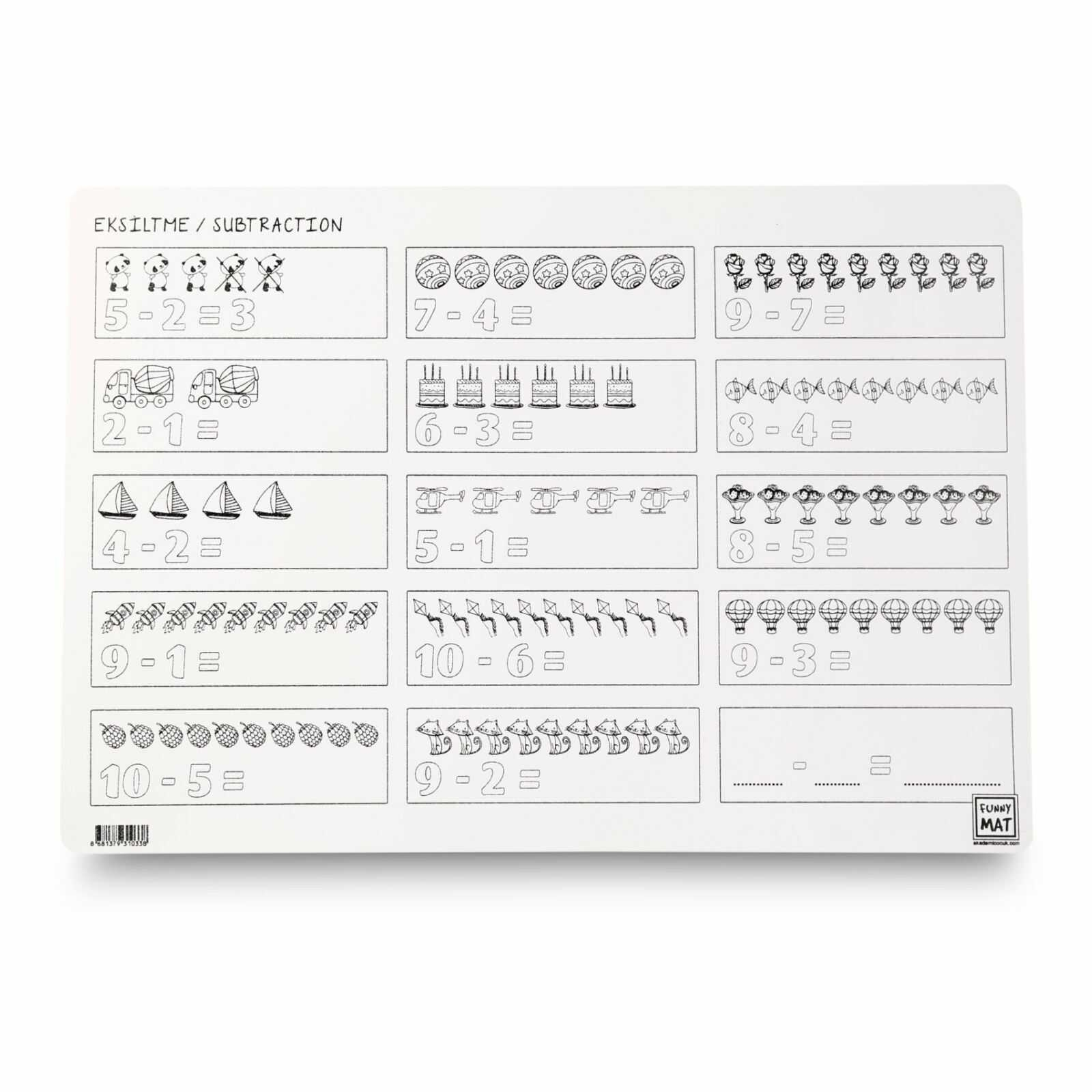 Desene de Colorat, Fise de Colorat si Planse - Scaderea Matematica