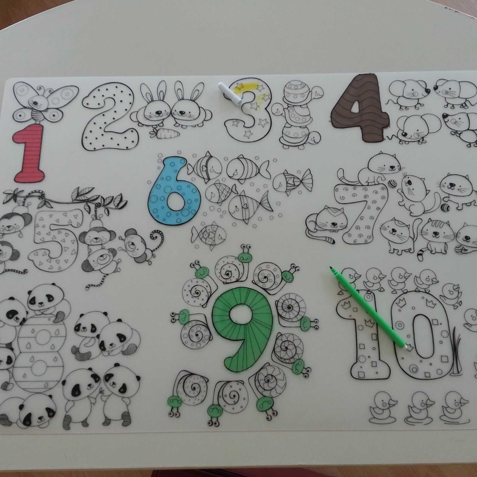 Desene de Colorat, Fise de Colorat si Planse - Cifre si Numere