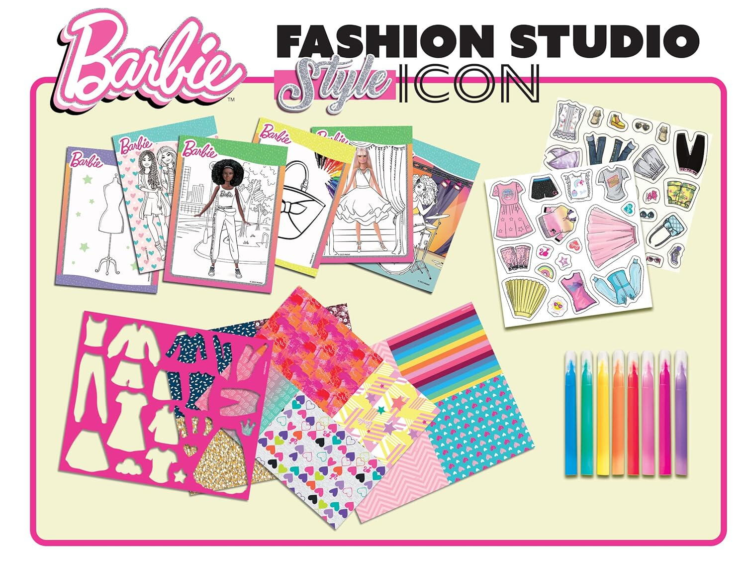 Set de colorat cu activitati Barbie - Fashion Icon de la LISCIANI