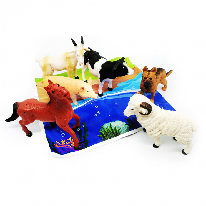 Figurine animale domestice, "Playset Farm" Vision, 7 buc/set