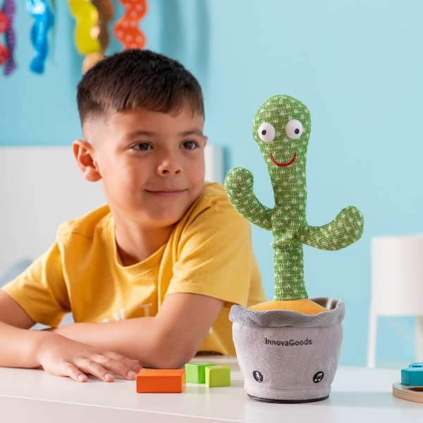Cactusul dansator si vorbitor cu muzica si LED-uri multicolore Pinxi I ...