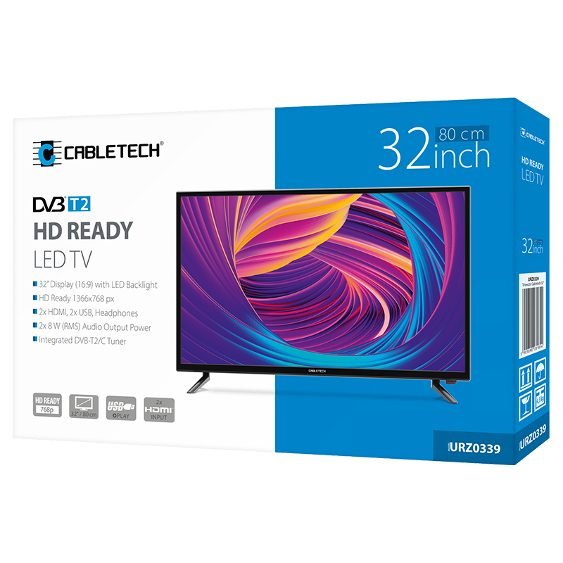 TV HD 32 Inch (81 cm) H.265 HEVC Cabletech
