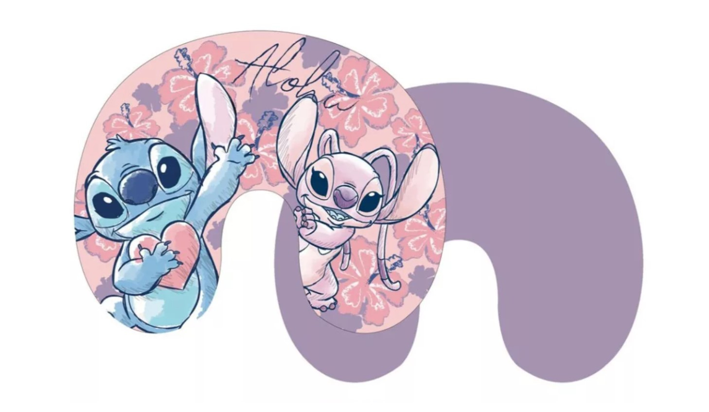 Perna de gat pentru calatorii Lilo & Stitch Angel, 35x30 cm