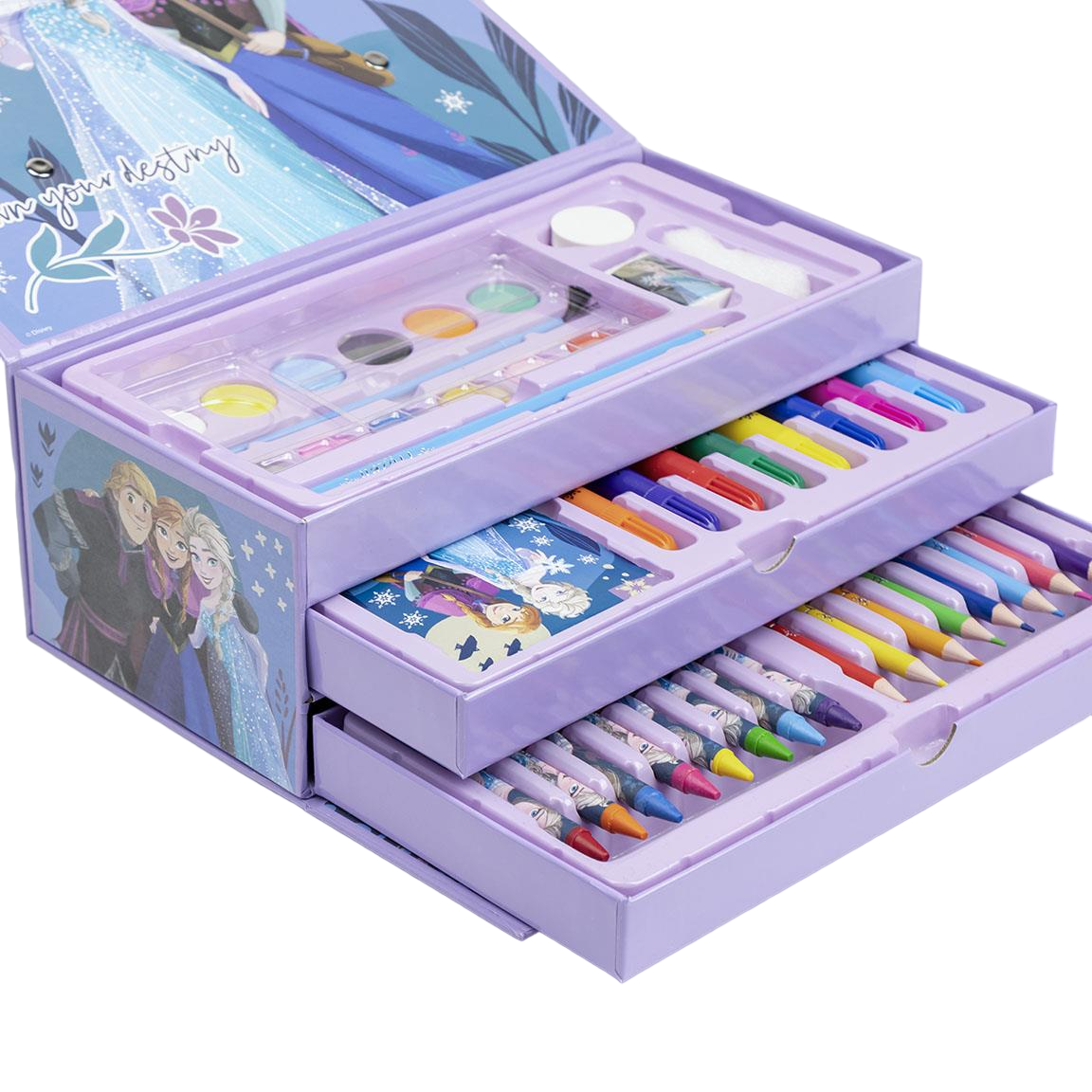 Trusa de colorat valiza Frozen, 42 piese