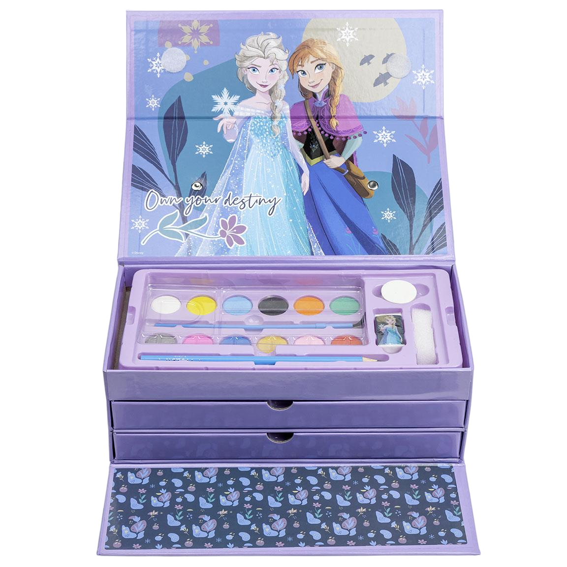 Trusa de colorat valiza Frozen, 42 piese