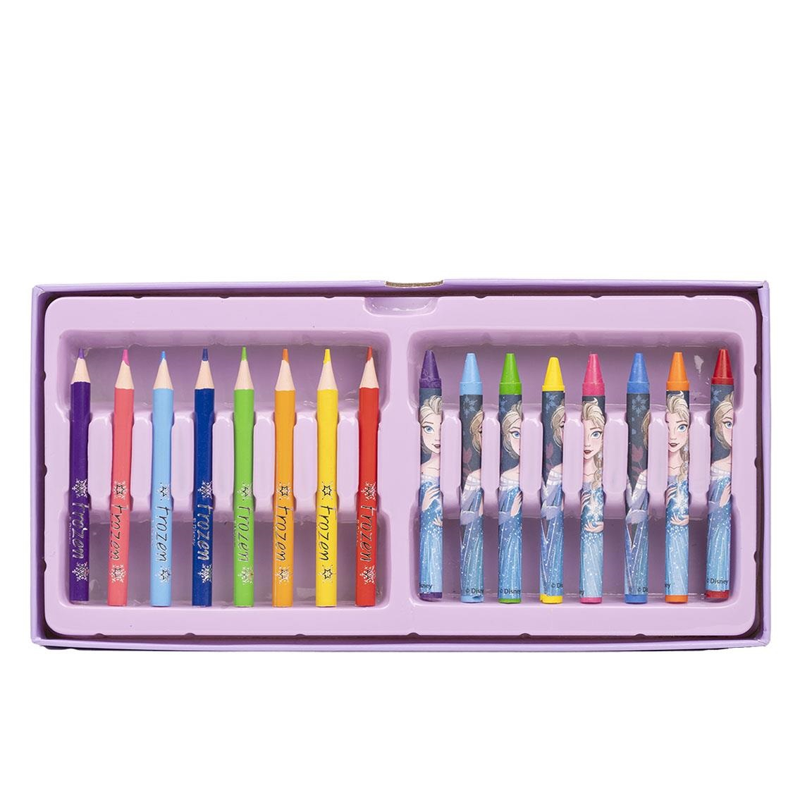 Trusa de colorat valiza Frozen, 42 piese