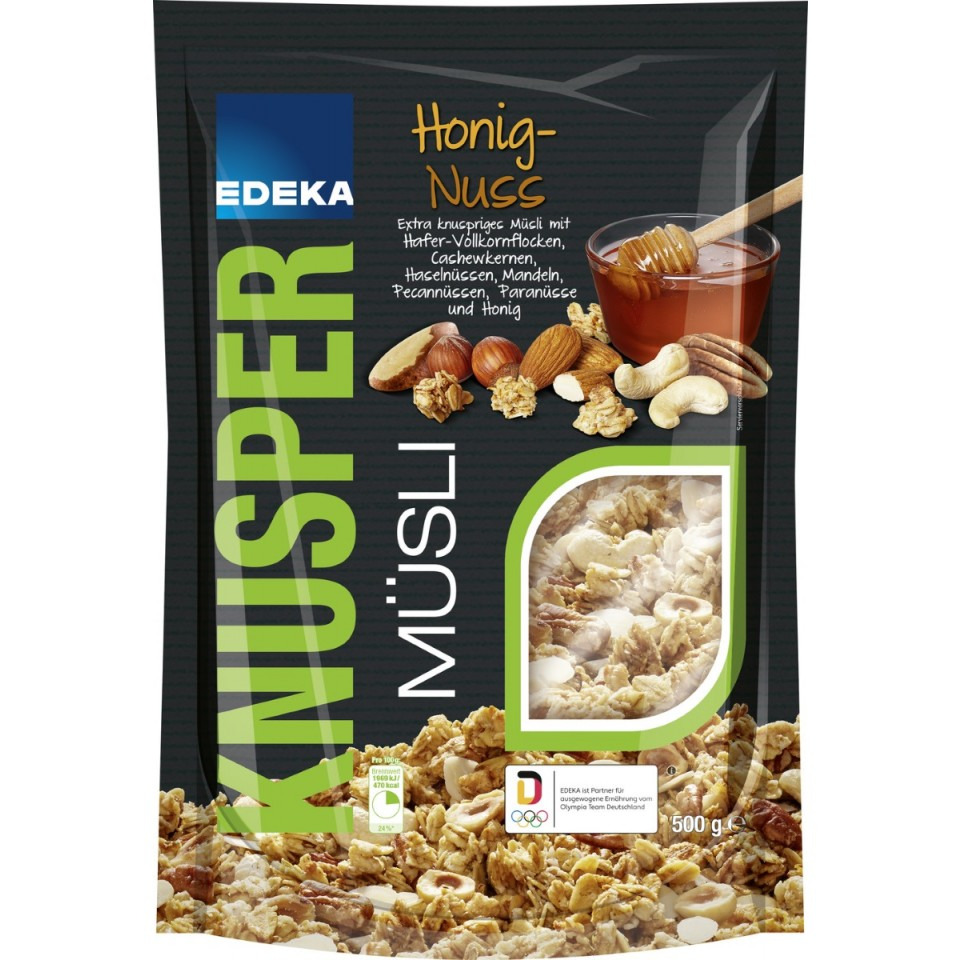 MUSLI CU MIERE&NUTS PREMIUM 500G EDEKA