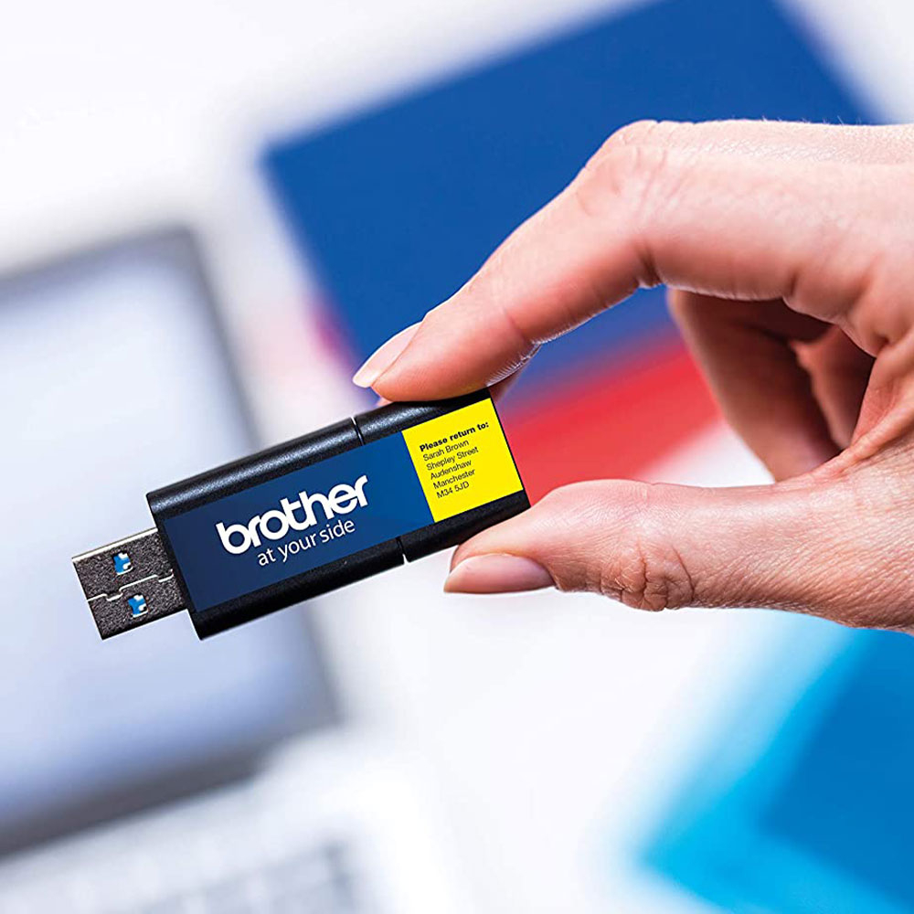 Brother Label Printer Tape 12mm Brother CZ1005 White Label Roll Tape ...