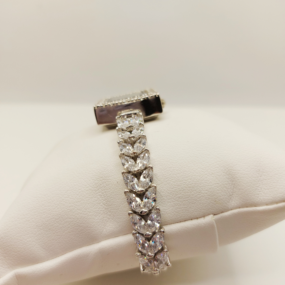 Ceas din argint masiv Heritage, mecanism Quartz, rezistent la apă, cu ...