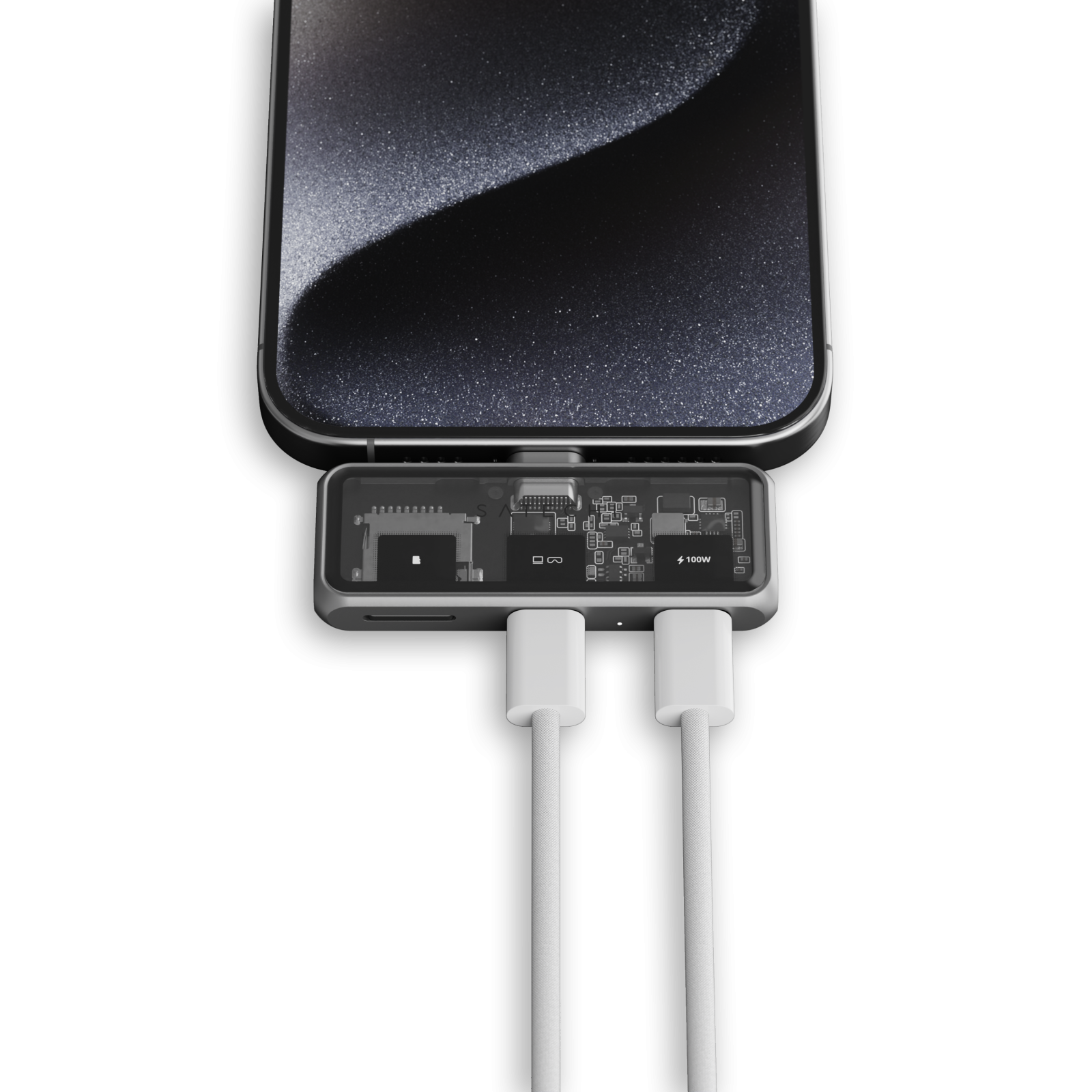 Satechi Mobile XR Hub with dual USB-C and microSD - Space Gray