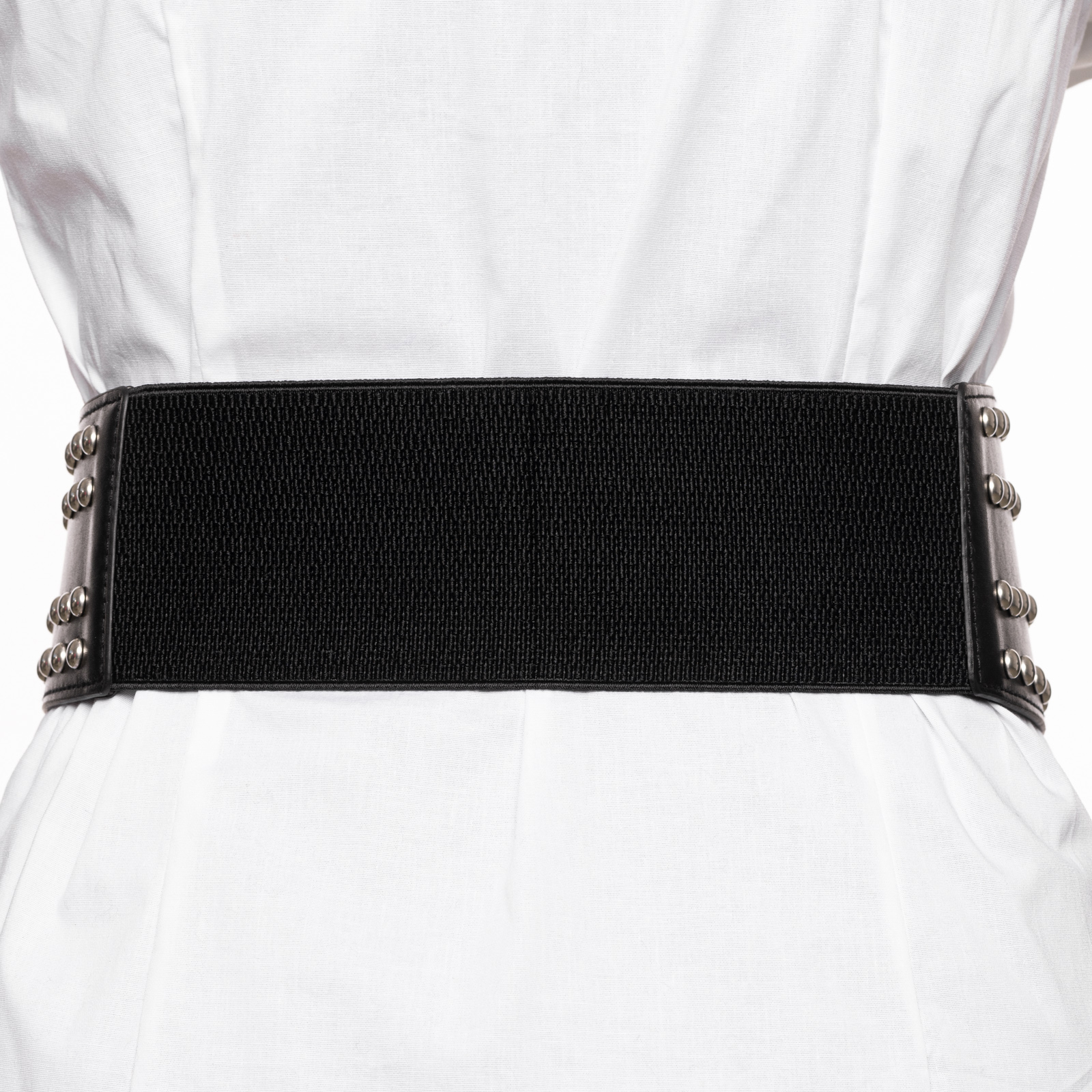 Curea neagra asimetrica din piele ecologica lucioasa cu catarama si ...