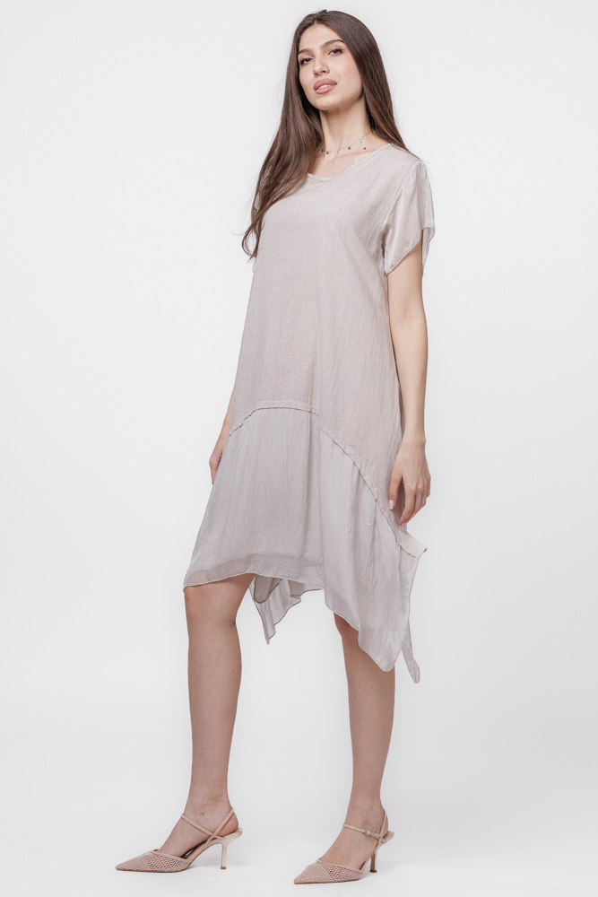 Rochie din in cu volane | Colectie noua Shopika.ro