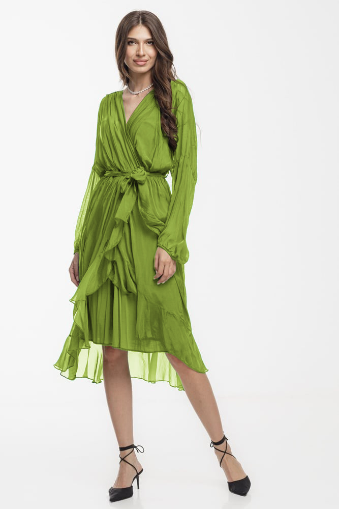 Colectie noua | Rochie eleganta din matase naturala si vascoza ...