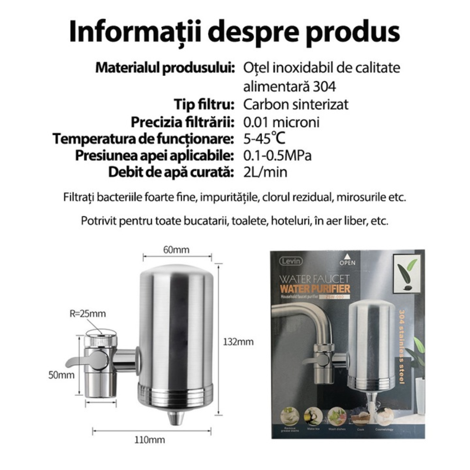 Filtru Profesional pentru Apa de la Robinet