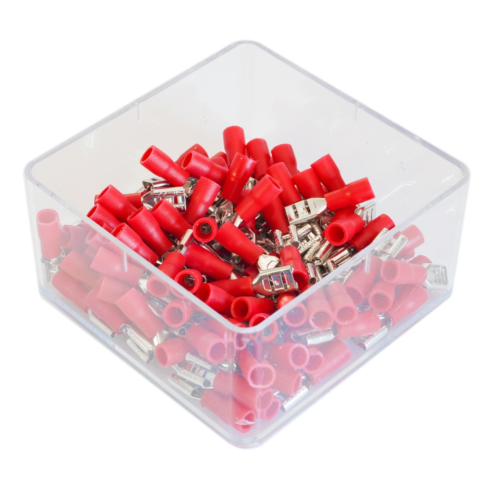 Set 100 Papuci Electrici Terminali Izolati RosII Mama 4.7X0.8Mm