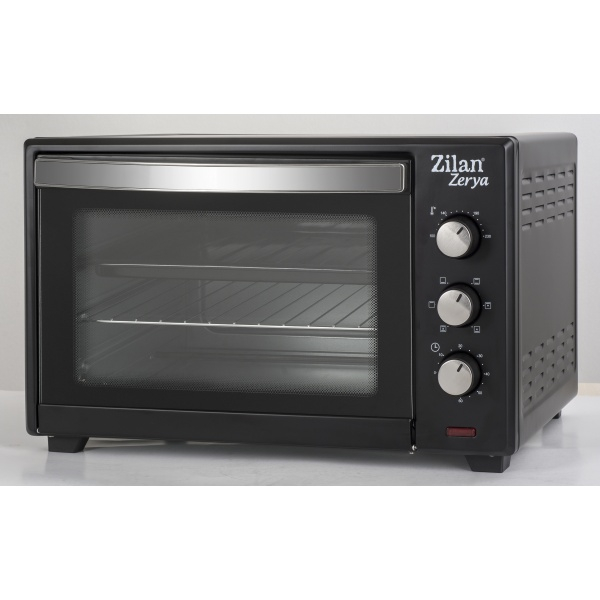 Cuptor electric cu ventilator, capacitate 45L, putere 2000W, Geam dublu ...