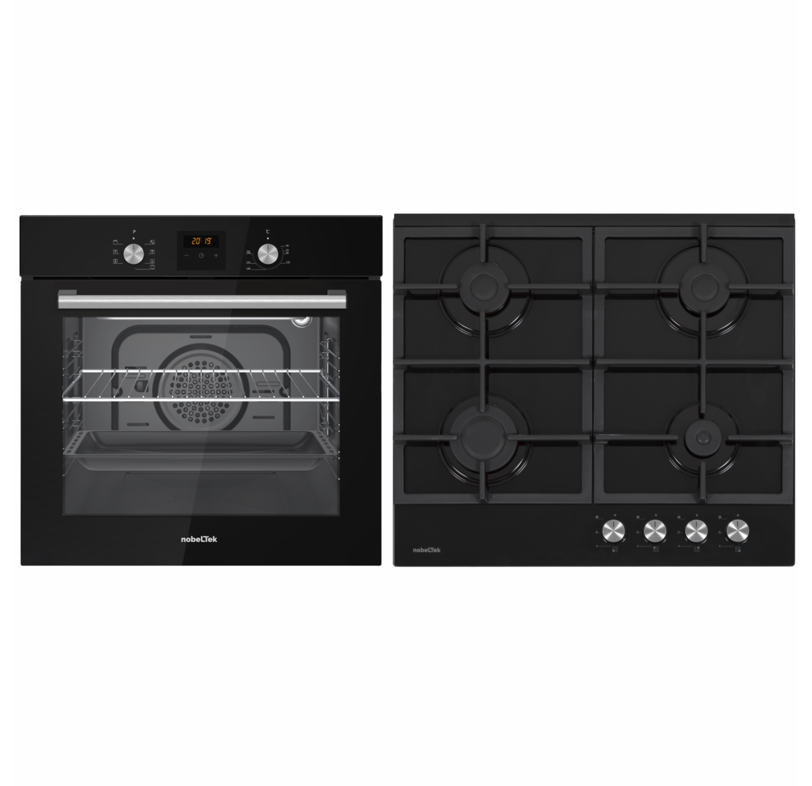 Pachet Cuptor incorporabil NobelTek NBIO-627BK-1, 60 L, Electric ...