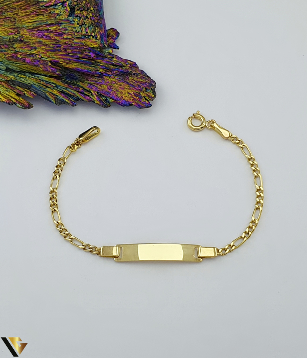 Bratara Aur 14k, Pentru Copii Greutate: 1.26 gr Dimensiune placuta: 21 ...