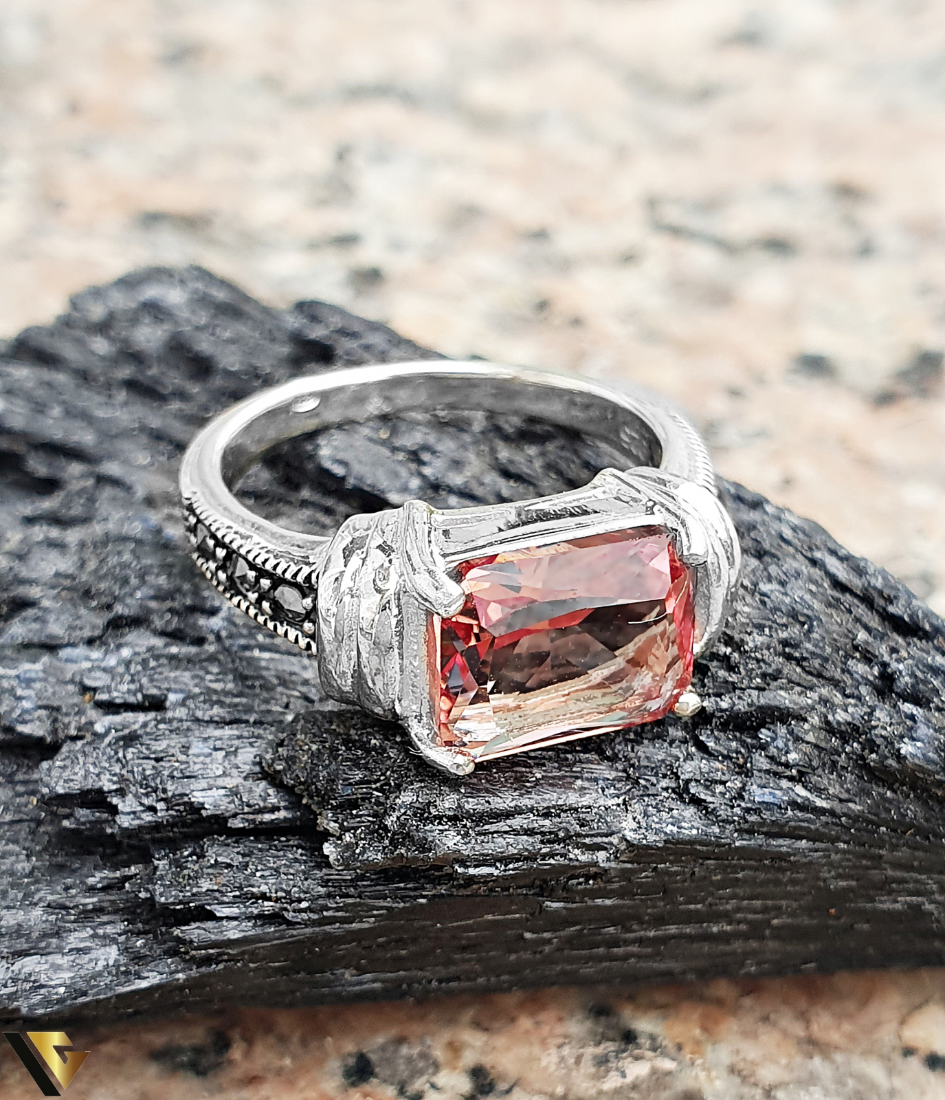 Inel Argint 925, Zultanit marcasite
