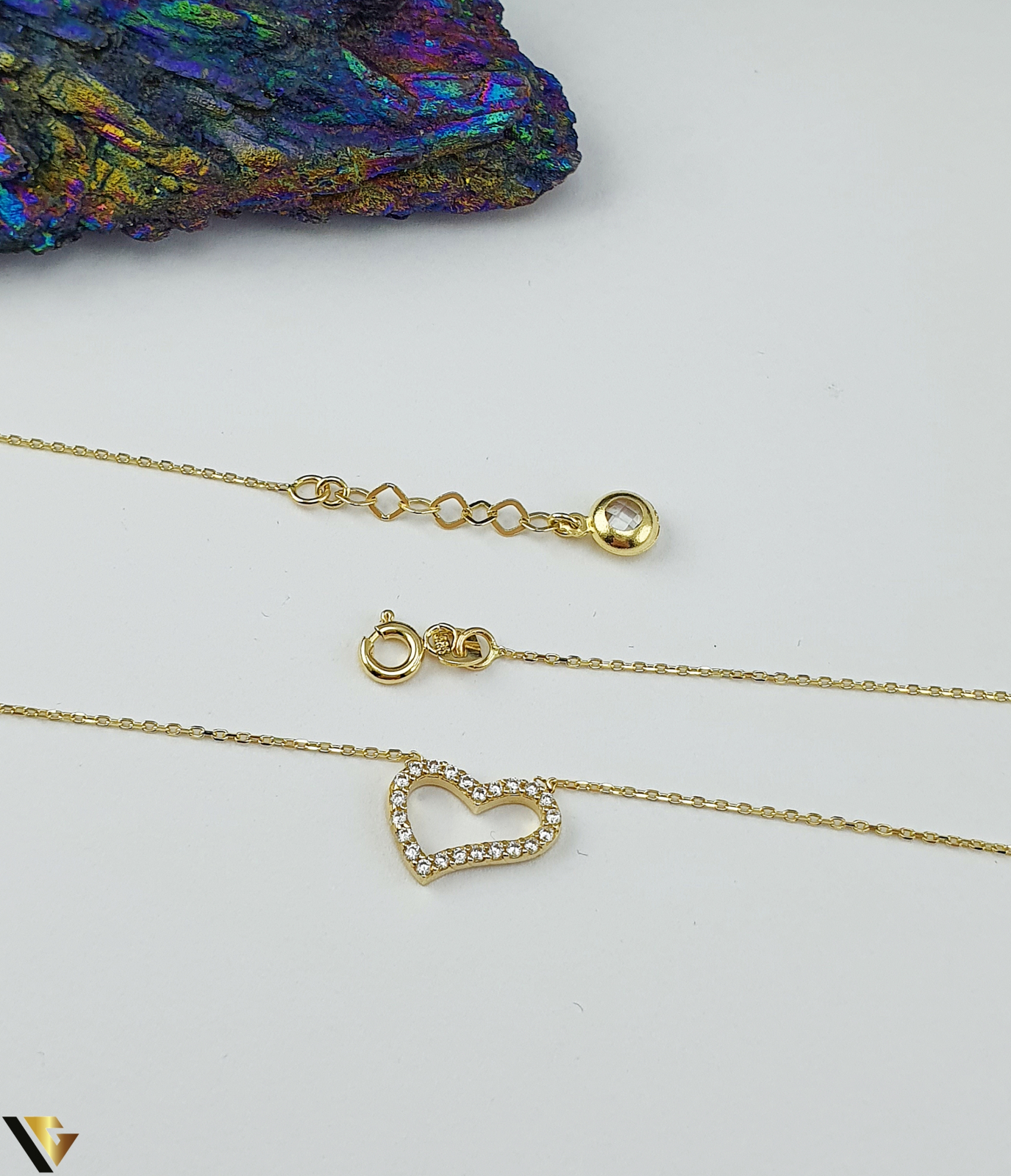 Lant cu Pandantiv Aur 14k, Inima heart inimioara iubire love cadou ...