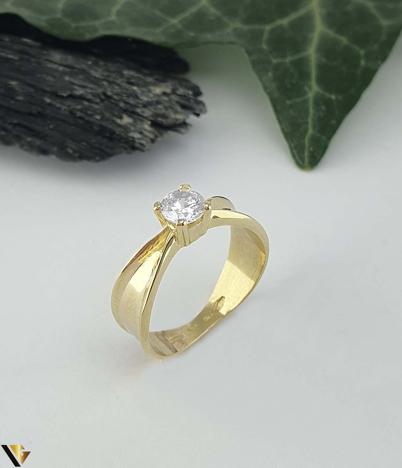 Inel Logodna Aur 14k, Zirconiu casatorie solitar