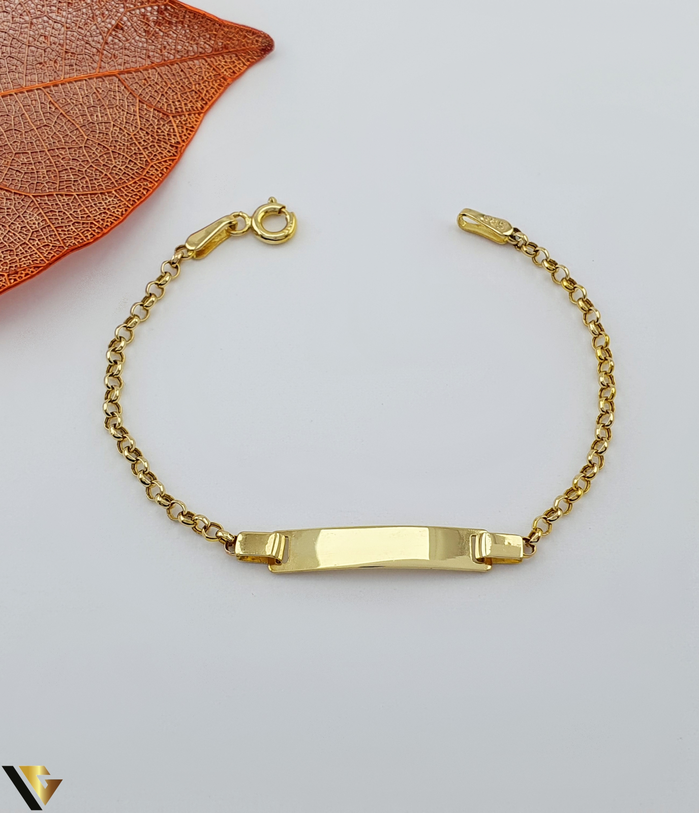 Bratara Aur 14k, Pentru Copii Greutate: 1.24 gr Dimensiune placuta: 22 ...