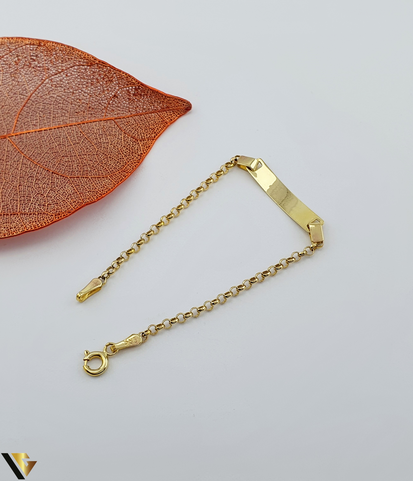 Bratara Aur 14k, Pentru Copii Greutate: 1.24 gr Dimensiune placuta: 22 ...