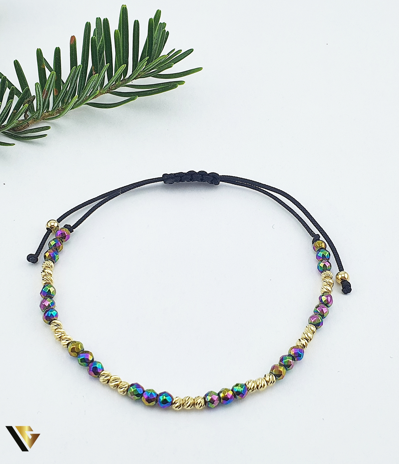 Bratara Snur textil, Aur 14k