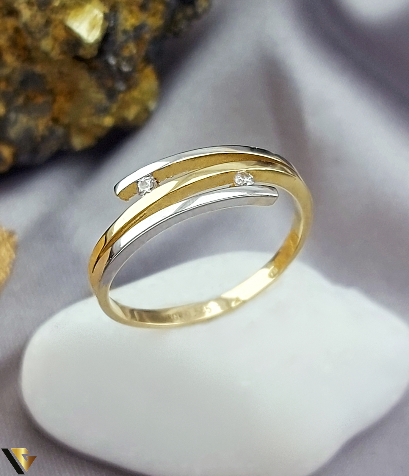 Inel Aur 14k, Zirconiu