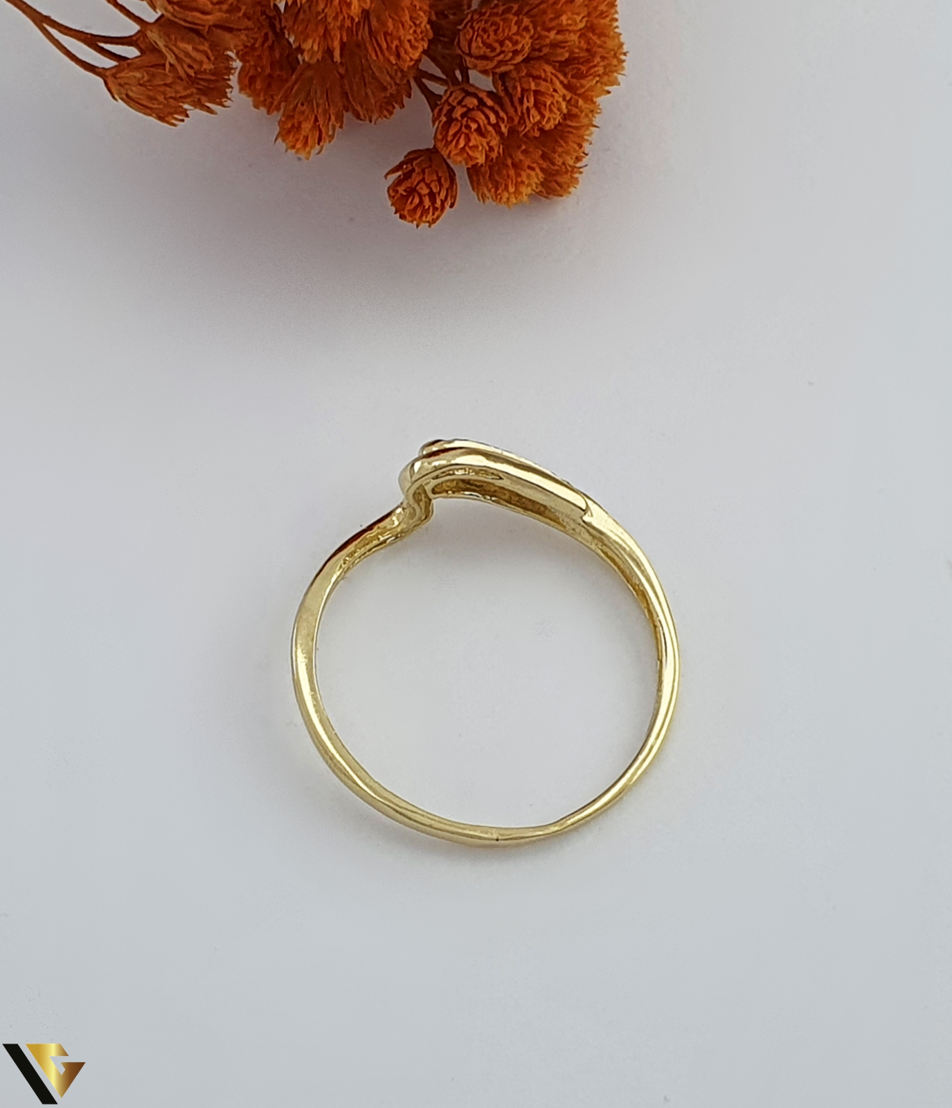 Inel aur 14k Greutate: 1.36 grame Latime: 8 mm Diametru: 17.15 mm ...