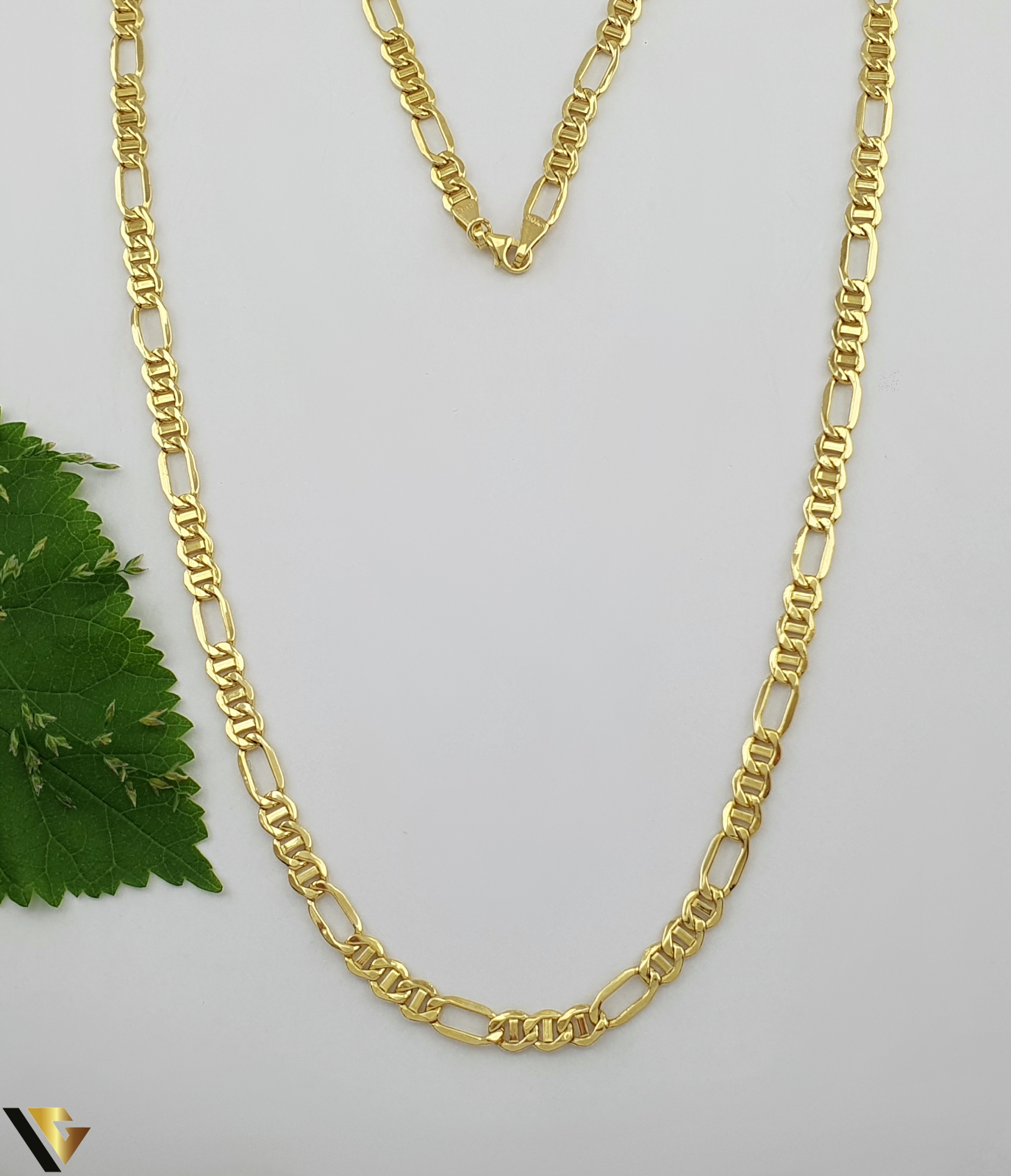 Lant aur 14k Greutate: 8.35 g Lungime: 55 cm Latime: 5.1 mm Marcaj ...