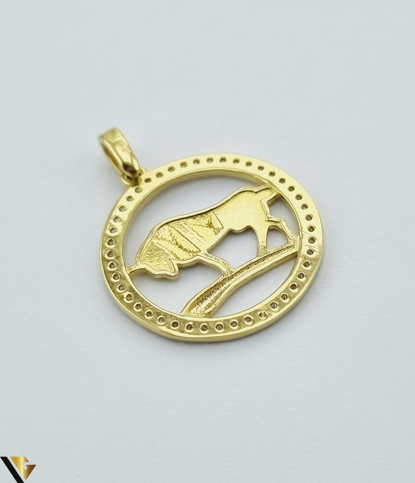 Pandantiv din aur 14k, 585 1.71 grame Lungimea pandantivului cu anou ...