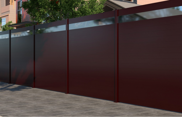 Panou Gard Model Panorama Din Aluminiu Cu Stalpi Din Zidarie Existenti ...