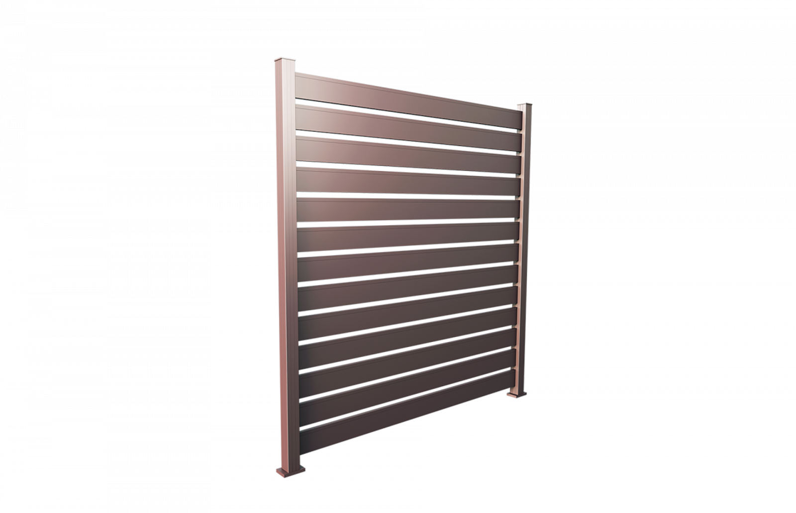 Panou Gard Model Trend 140 Cu Stalpi Si Lamele Din Aluminiu 1000x2000 mm