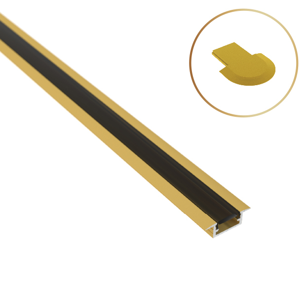 Profil Led INLINE Auriu 2 metri | Profil auriu bandă LED | Profil Auriu ...