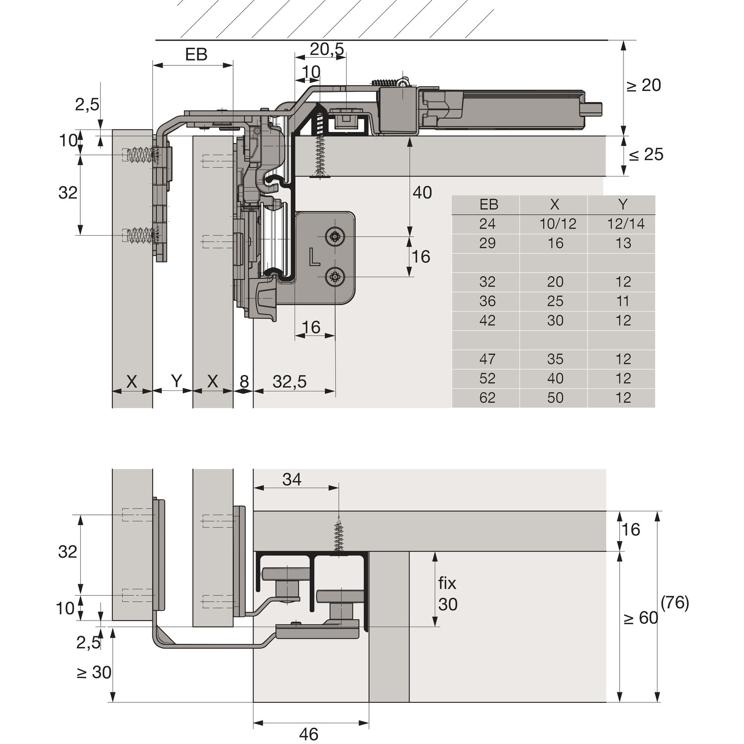 Set de profile aluminiu și cleme fixare a sistemului pentru uși ...