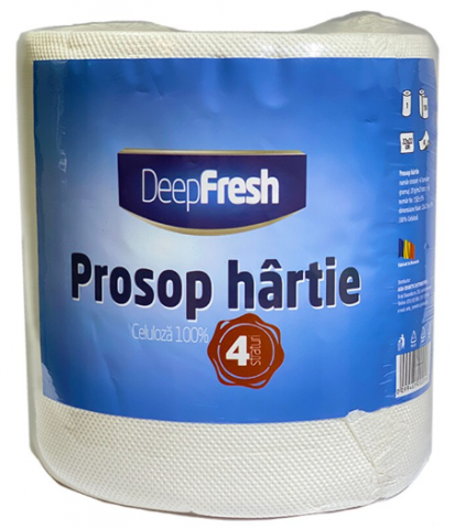 Prosop / Rola de hartie Deep Fresh, 4 straturi, 150 de foi, Celuloza