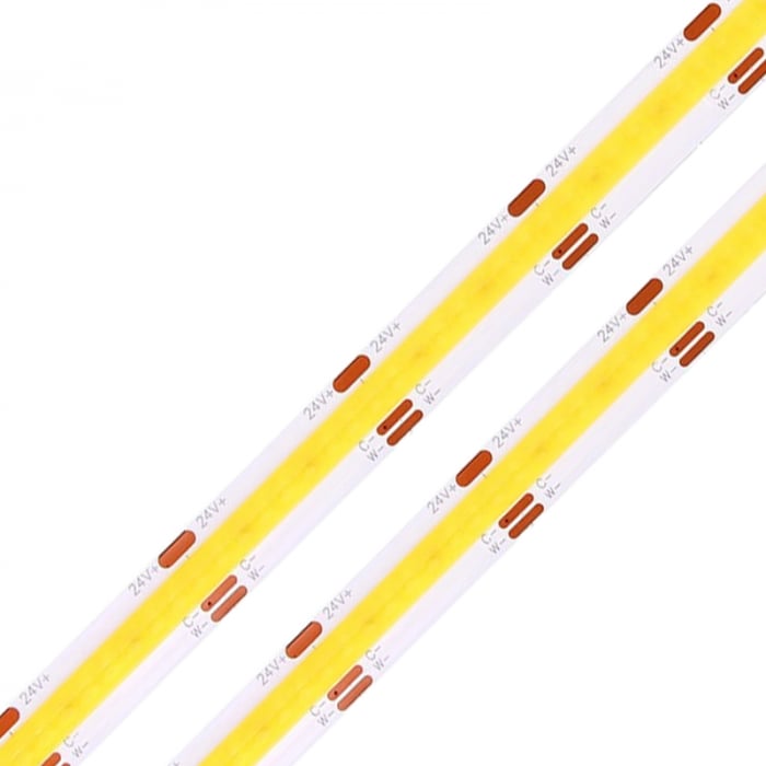 Banda Led 608led Cob • 24v • 14w • 2700 6500k • Ip20 • 1350lm • Ra90 • 10mm