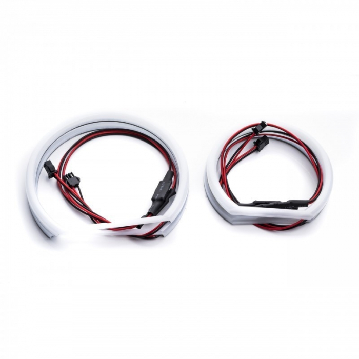 Kit Angel Eyes LED COTTON pentru BMW E60 far cu lupa si xenon 2x106mm 2x131mm