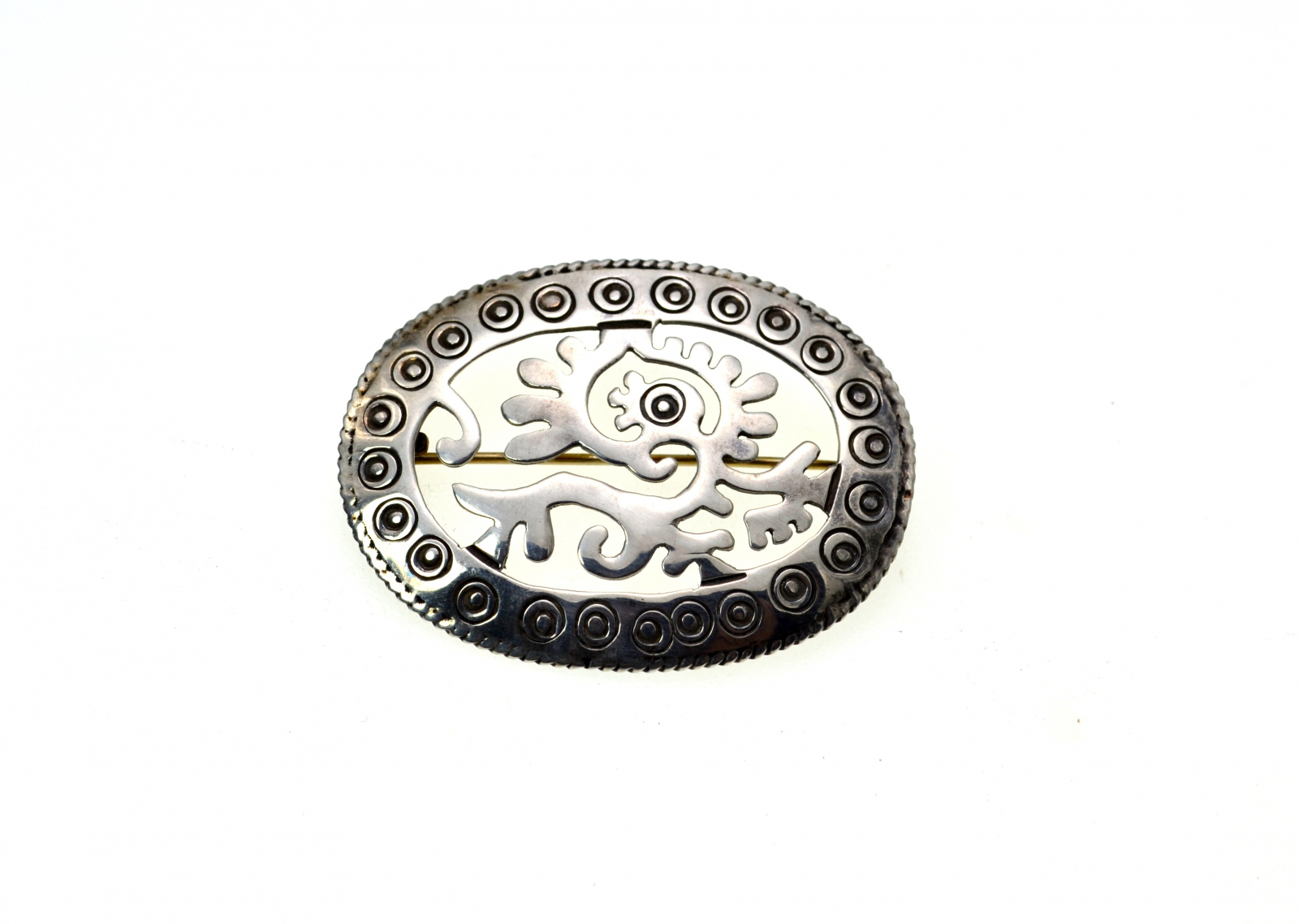 Brosa argint etnica, personaj mitic aztec Ozomatli