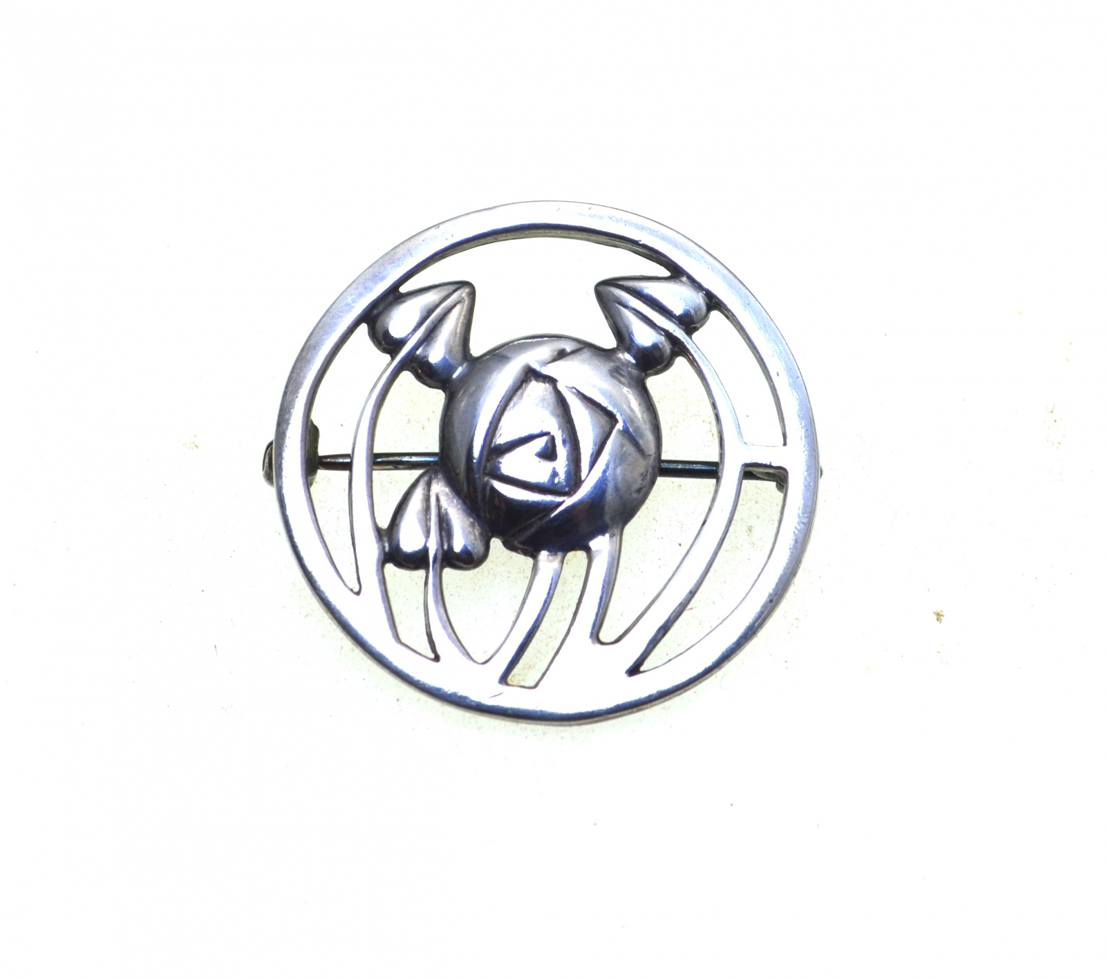 Brosa argint vintage, model "Celtic Rose"