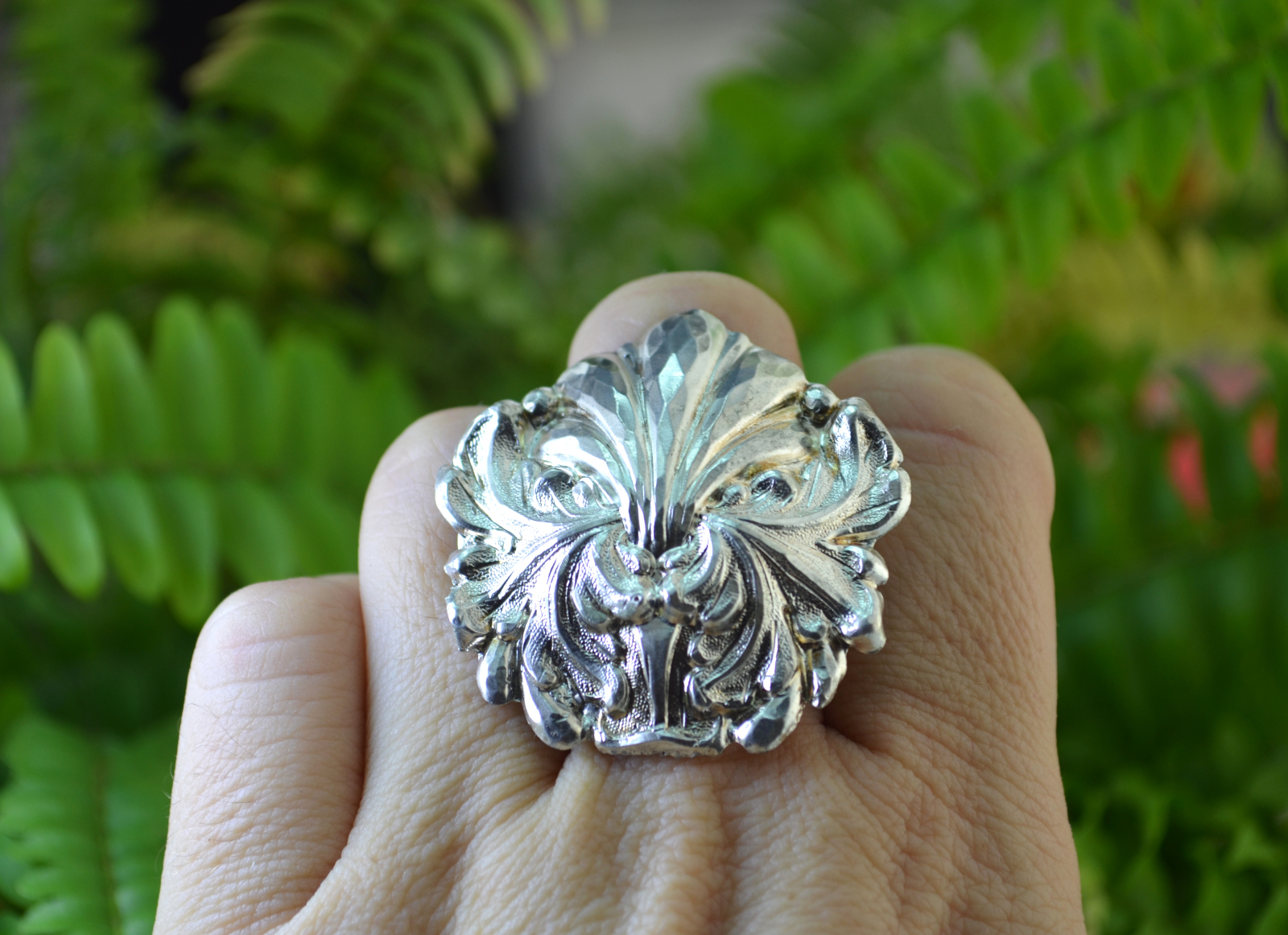 Inel statement argint din pafta interbelica Art Nouveau | A Vintage ...
