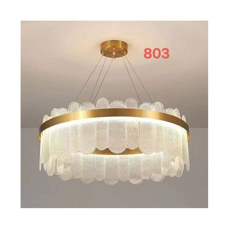 Candelabru Auriu Cristal Cu LED