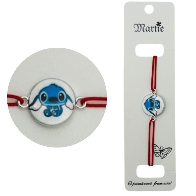 Bratara Martisor cu snur elastic reglabil, simbol cu figurina