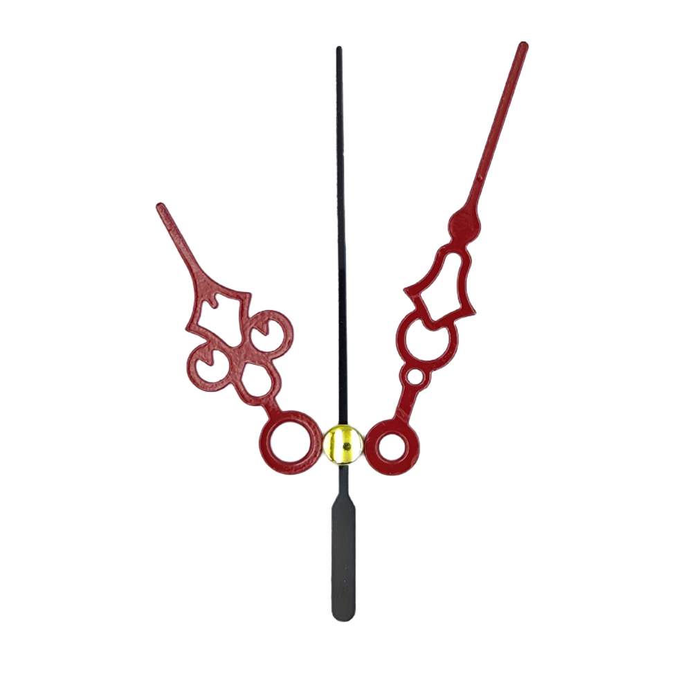Set 10 ace indicatoare rosu inchis mecanism ceas perete | BazarConcept.ro